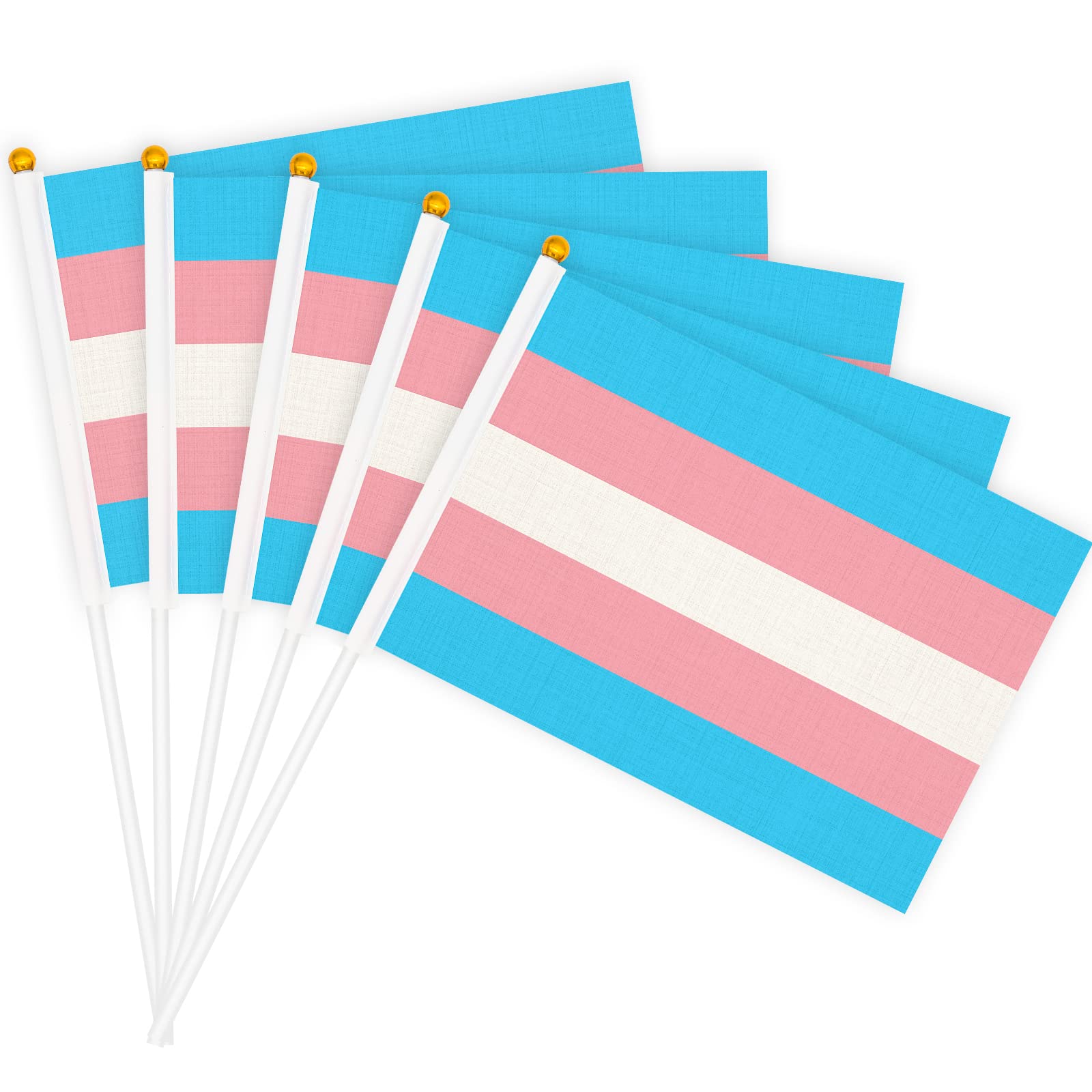 20 Pack Small Pride Flag Stick 21 x 14 cm - Handheld Rainbow Pride ...