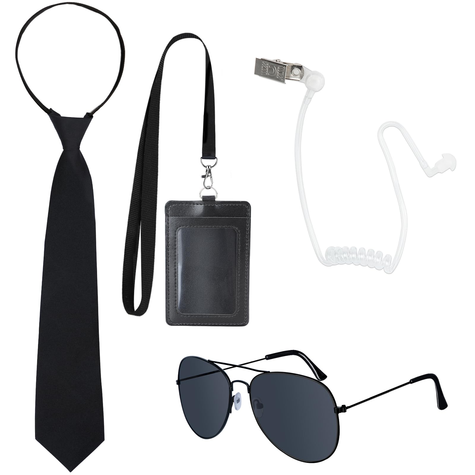 Amazon.com: 4PCS Secret Agent Accessories, Secret Service Costume Set ...