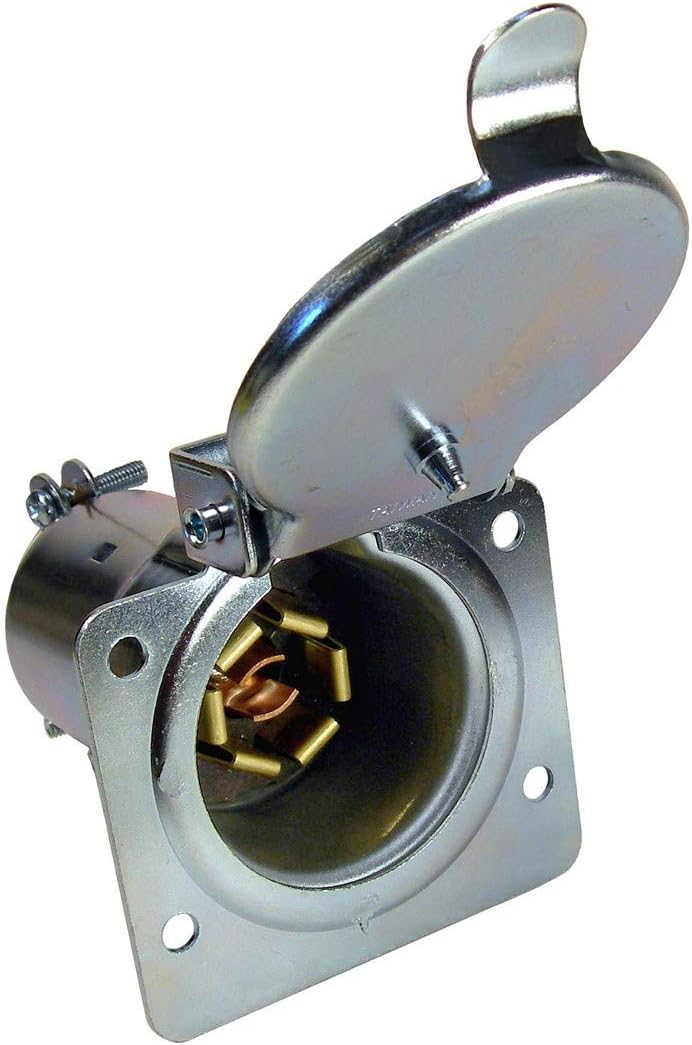 Amazon.com: 7-Pole RV Blade Metal Female Socket Connector : Automotive