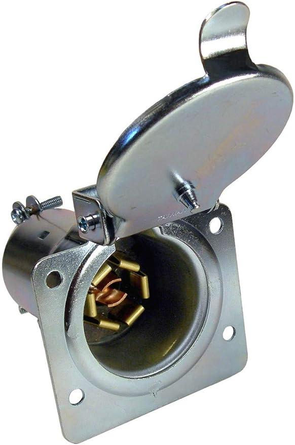 Amazon.com: 7-Pole RV Blade Metal Female Socket Connector : Automotive