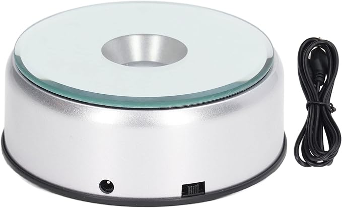 Amazon.com: WQAPVHBG 360 Degree Small Rotating Display Stand with 5 LED ...