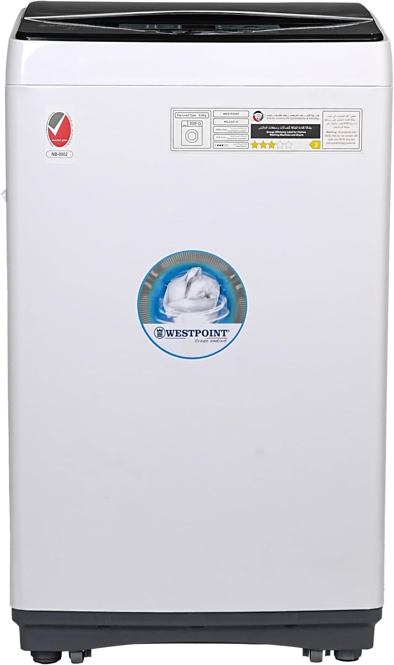 Westpoint 8Kg Fully Automatic Top-Loading Washing Machine 9 Washing ...