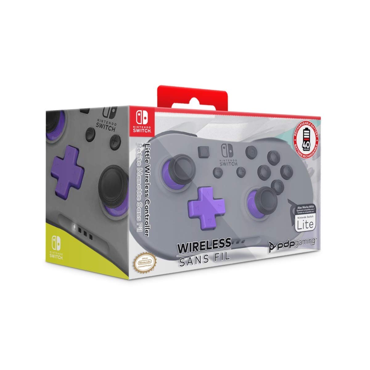 Amazon.com: PDP Gaming Small Wireless Controller: Grey, Purple ...