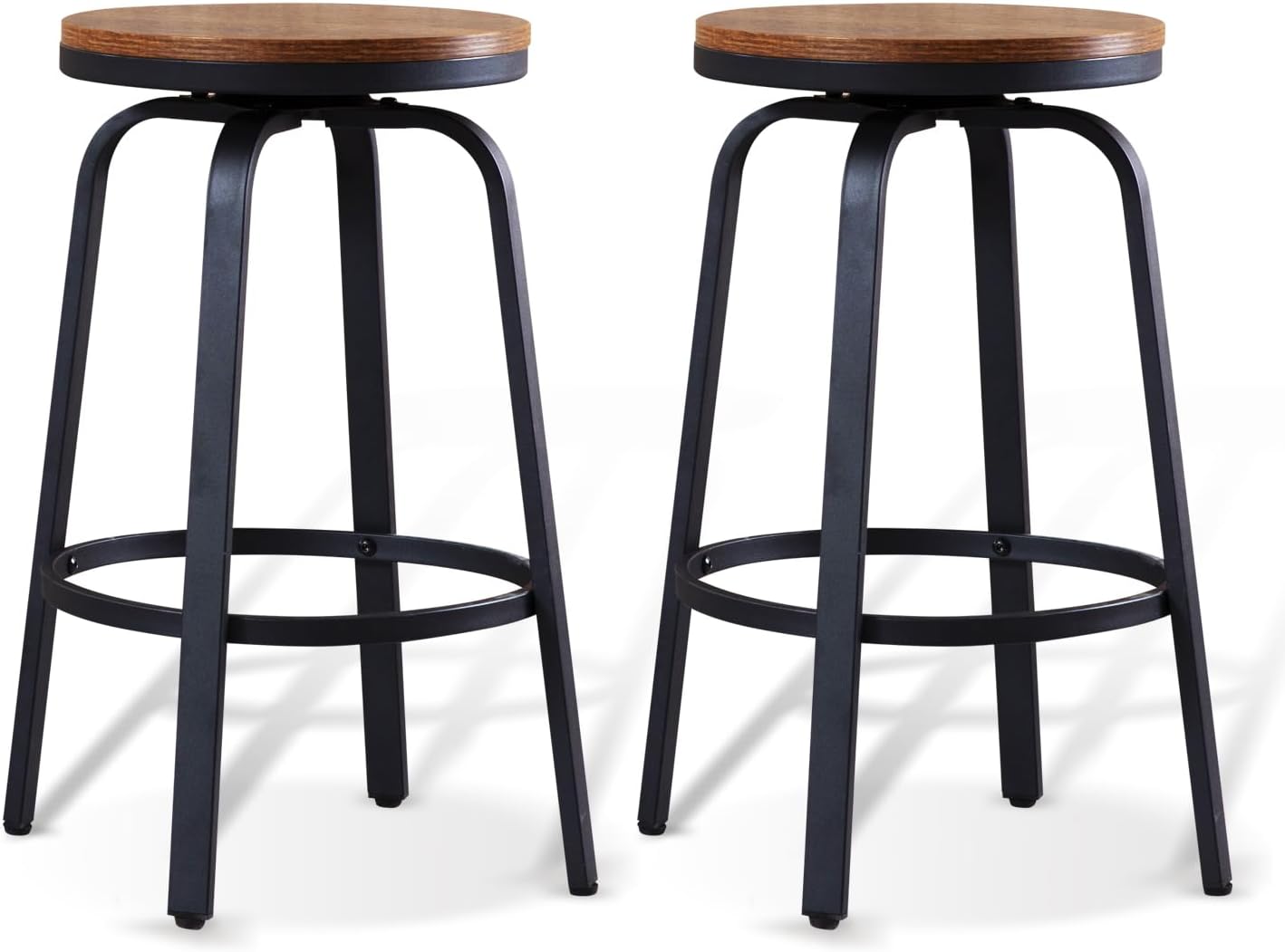 Amazon.com: Fefances Bar Stools Set of 2 for Kitchen Island Round Bar ...