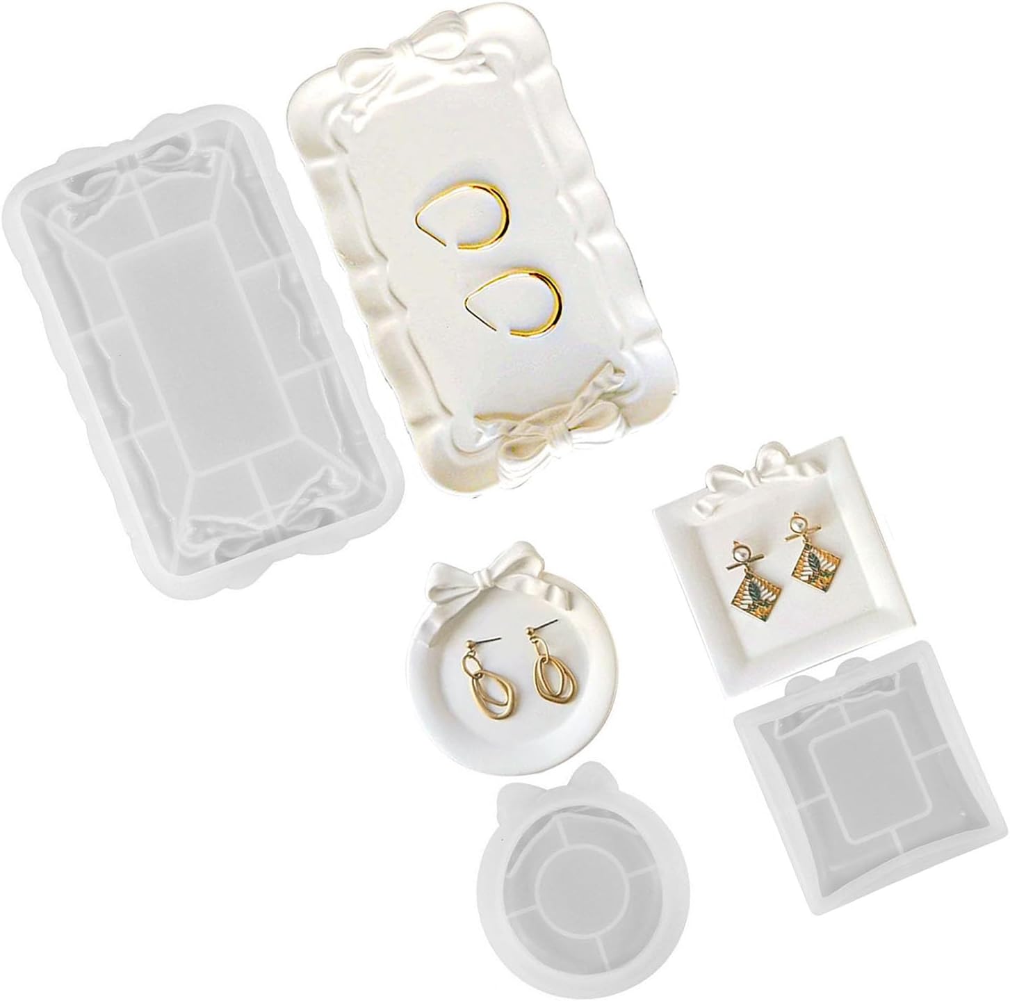 Amazon.com: Wehous Tray Mold, Bow Silicone Tray Resin Mold, Container ...