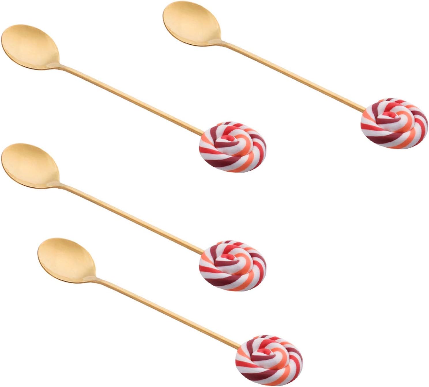 Amazon.com: Kitchen Spoons Lollipop Resin Long Handle Ice Cream Spoon ...