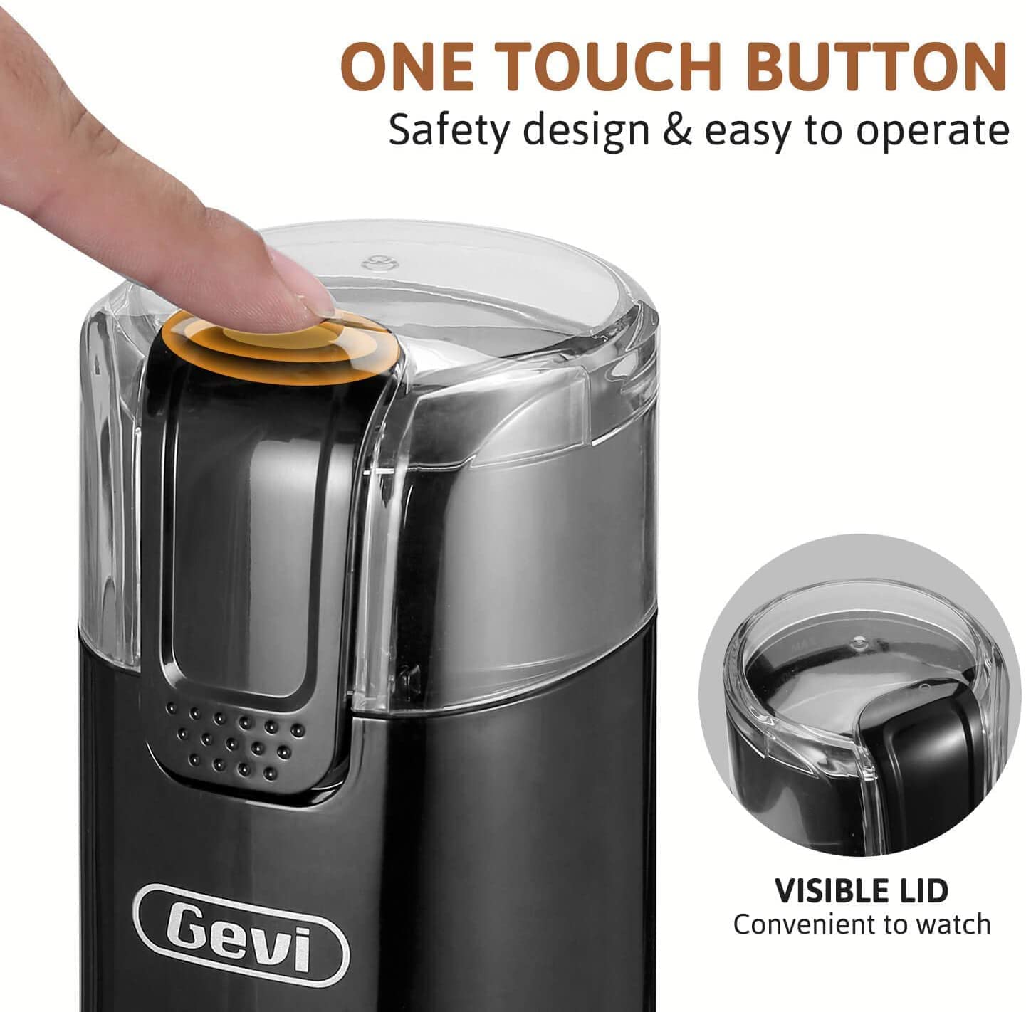 Snapklik.com : Gevi Electric Blade Grinder Stainless Steel Coffee ...