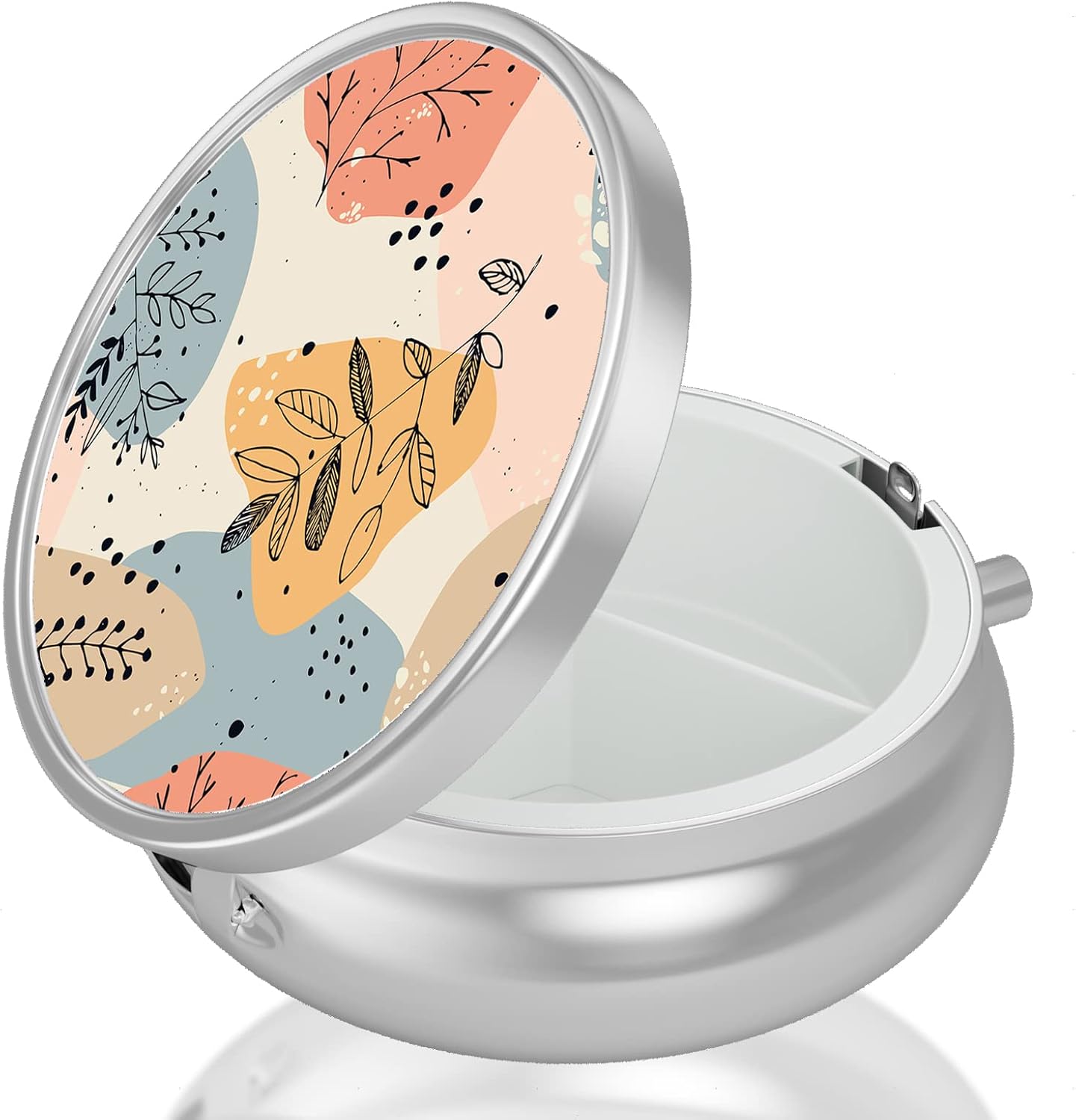 Amazon.com: Howfateam Pill Box, Small Round Pill Case, Portable Travel ...