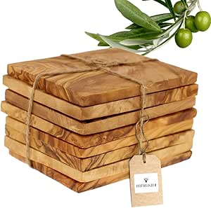 HOFMEISTER® Set of 8 Olive Wood Raclette Boards 13 cm : Amazon.fr: Home ...