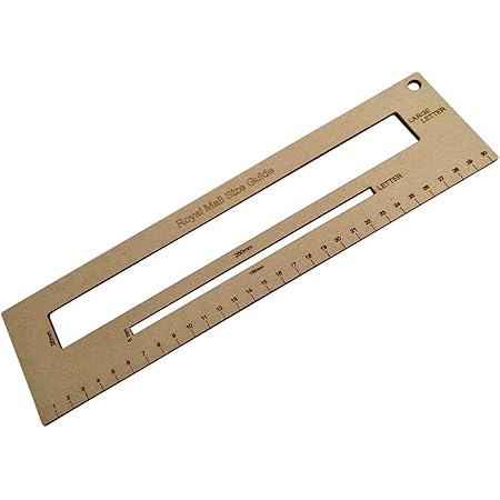 PPI Letter Size Guide Ruler Post Office Postal Price Postage. (Black ...