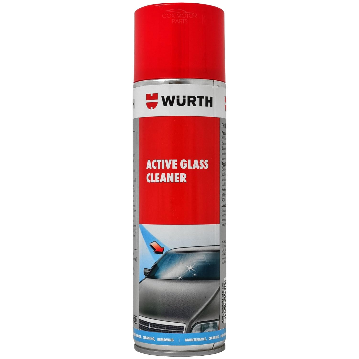 Wurth Active Glass Cleaner 500ml Spray Foam | Cleans Glass, Mirrors ...