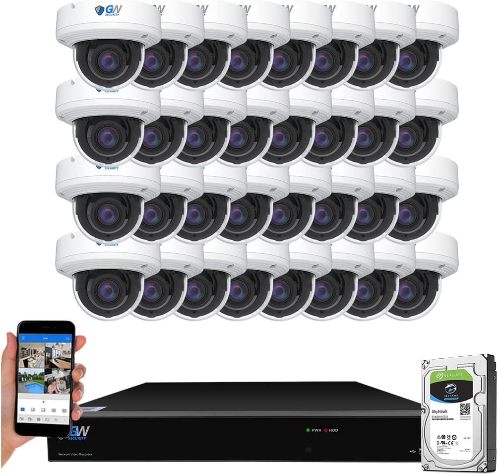 Amazon.com : GW Security 32 Channel UltraHD 4K (3840x2160) Motorized ...