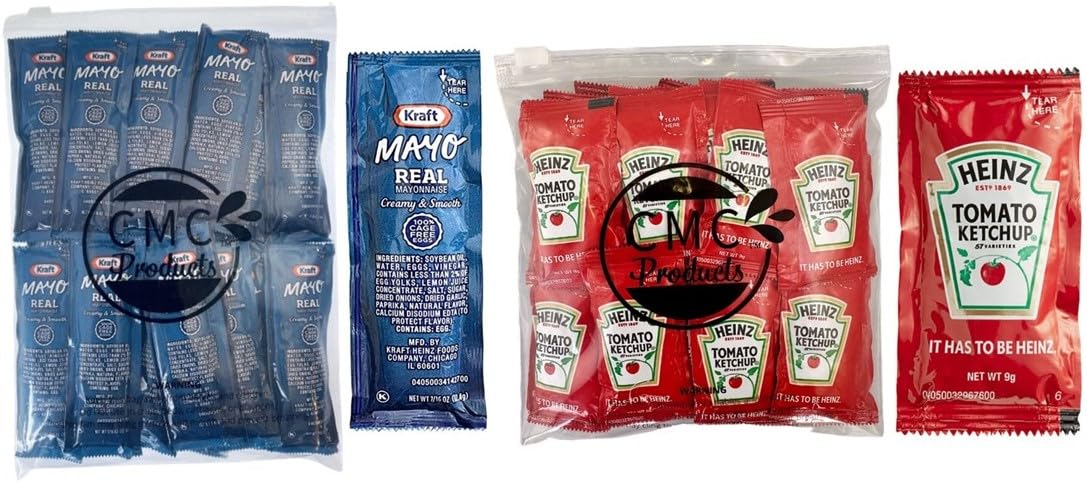 Amazon.com : 50 Total Packets / 25 Count of each - Heinz Ketchup ...