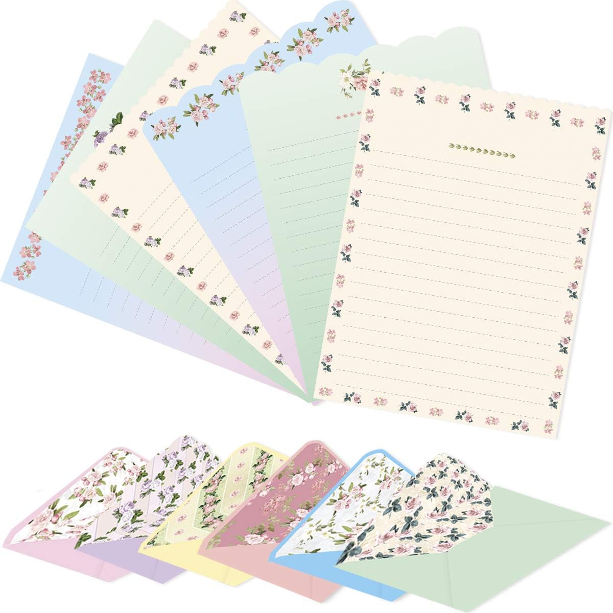 Amazon.com : TaoBary 160 Packs Stationery Paper Set (50 Double Sided ...