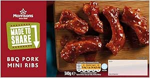 Morrisons Made To Share Bbq Pork Mini Ribs, 340g : Amazon.co.uk: Grocery