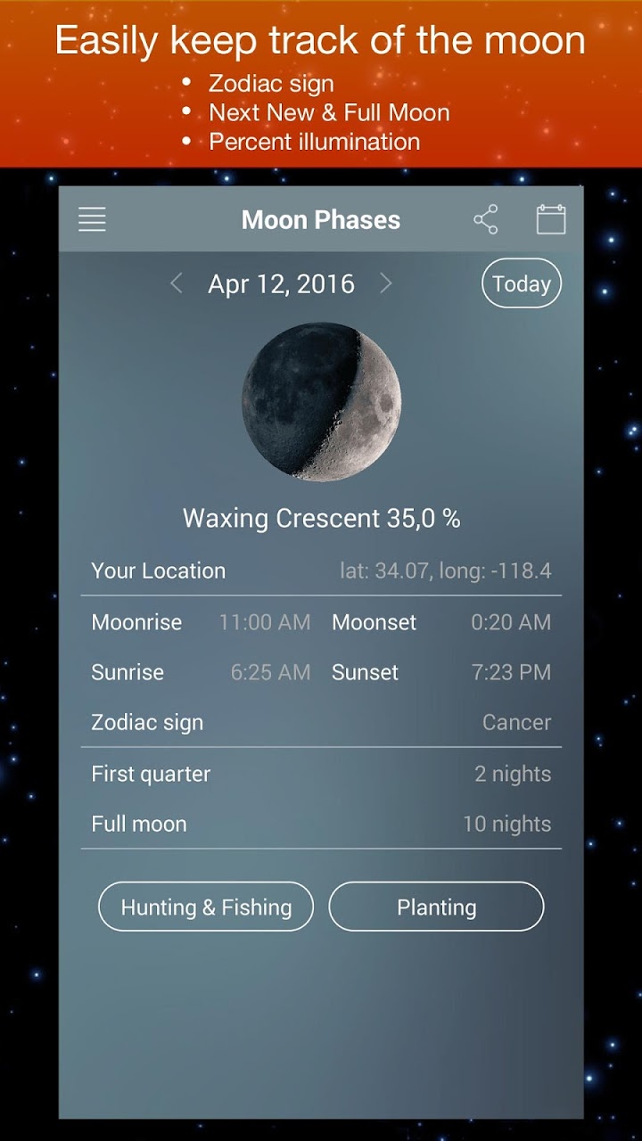 Moon Phase Calendar Zodiac - App on Amazon Appstore