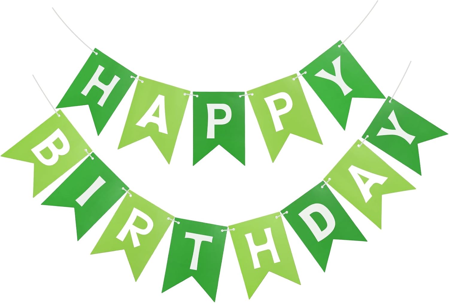 Amazon.com: Green Happy Birthday Banner Signs Party Decorations for ...