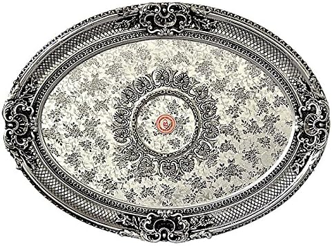 Amazon.com: Ceiling Medallion Silver Rocaille Rococo Oval Shape 43 Inch ...