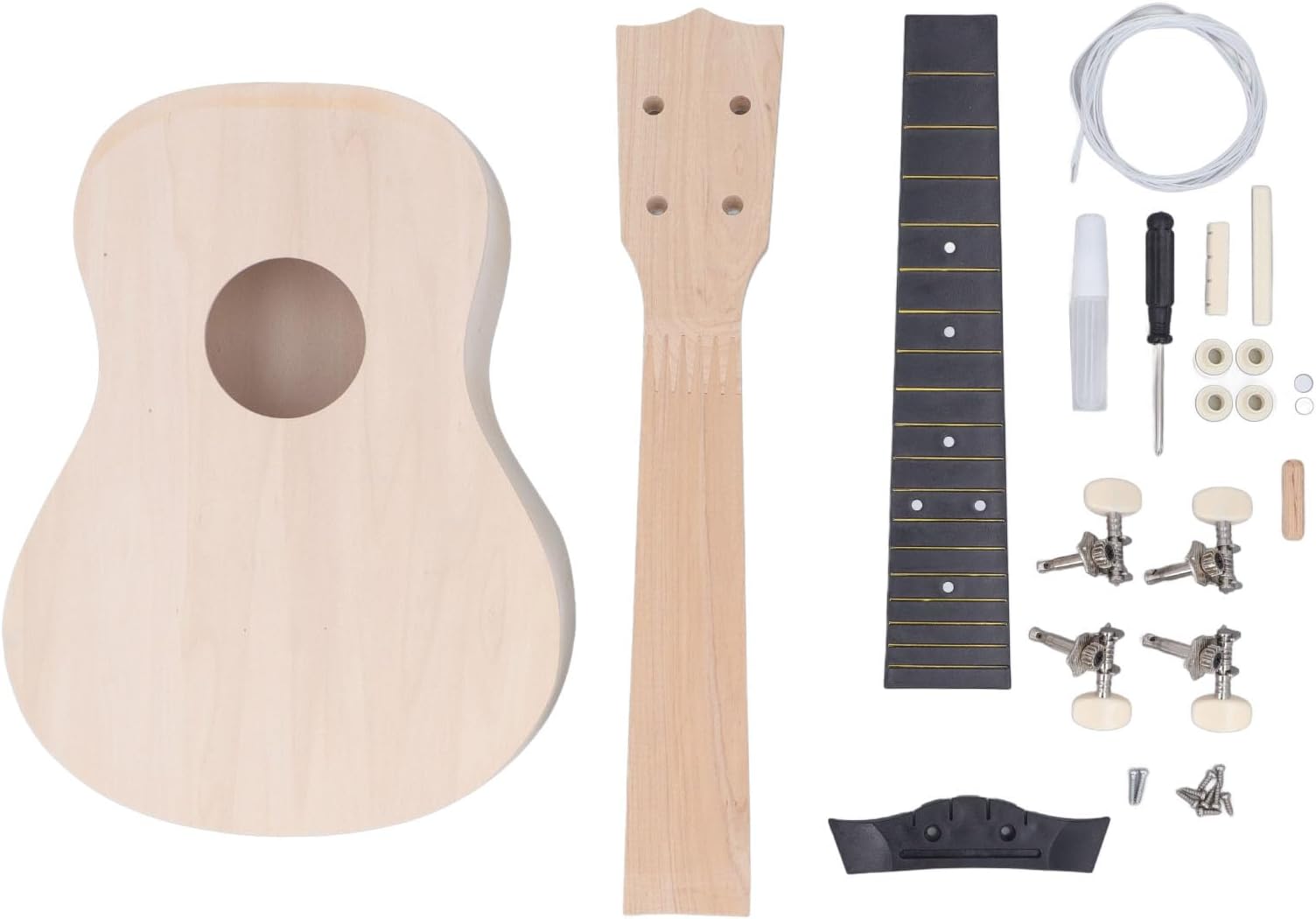 Amazon.com: DIY Ukulele Kit with Tools（21 inch) - Build Your Own ...