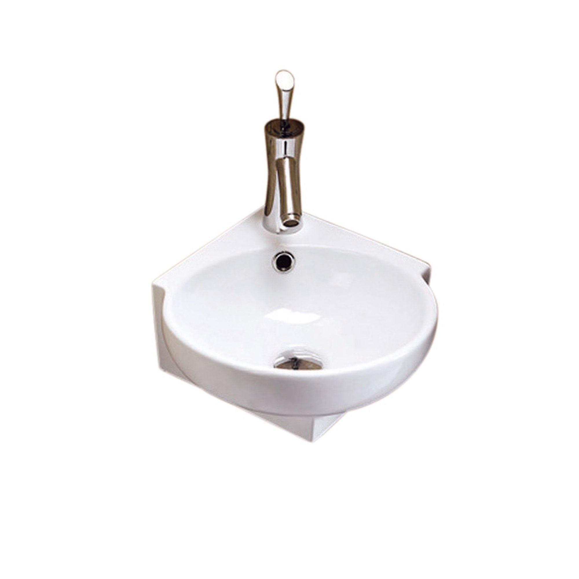 Coldon Small Corner Sink Wall Mounted Small Basin Compact Corner ...