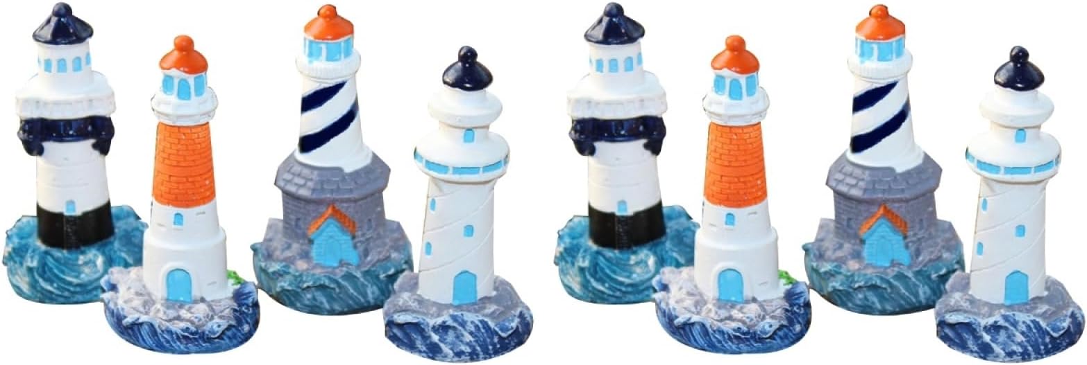 Amazon.com: Yardwe 4pcs Micro Landscape Lighthouse Kitchen Mat ...