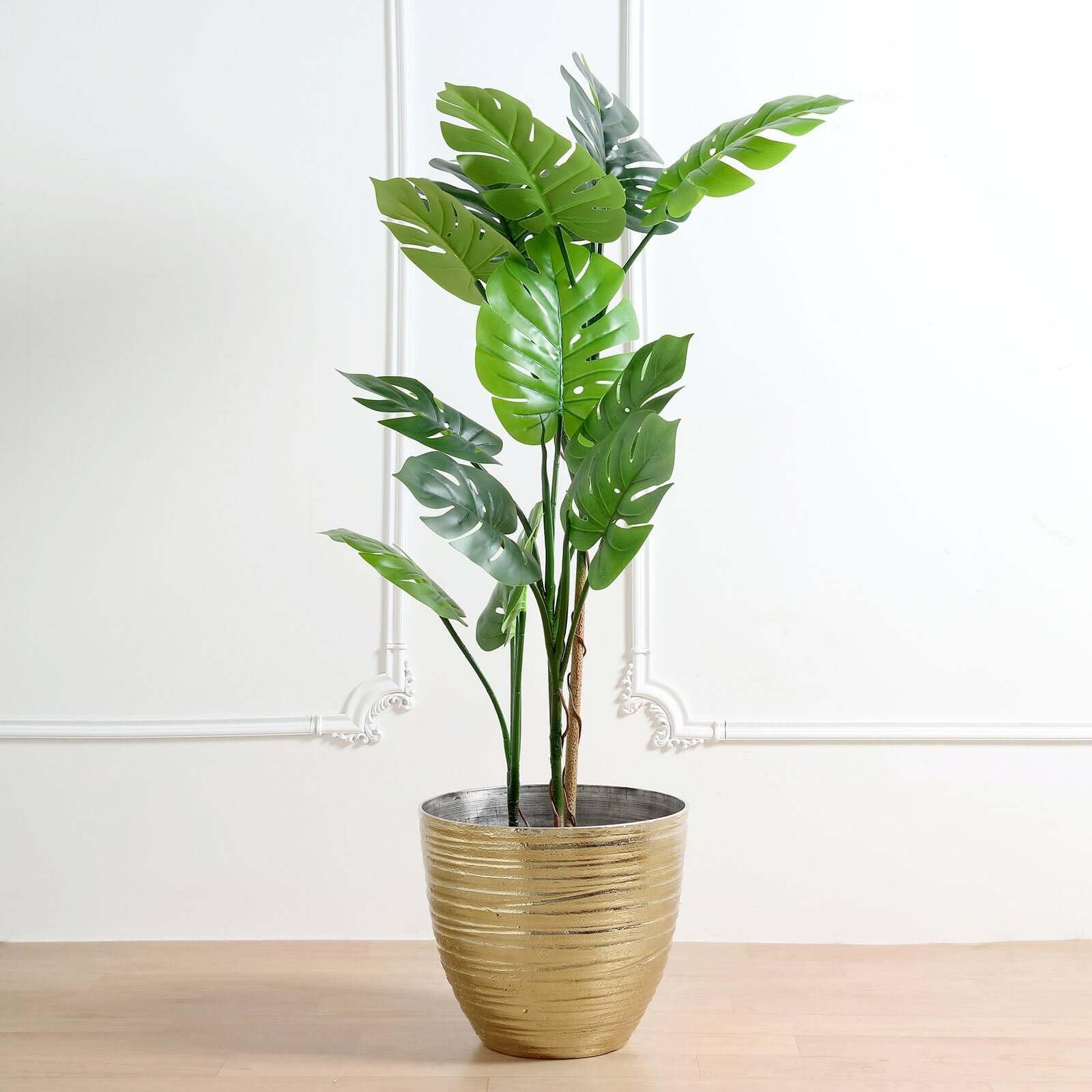 Amazon.com : Efavormart 14" Dia Large Metallic Gold Planter, Decorative ...