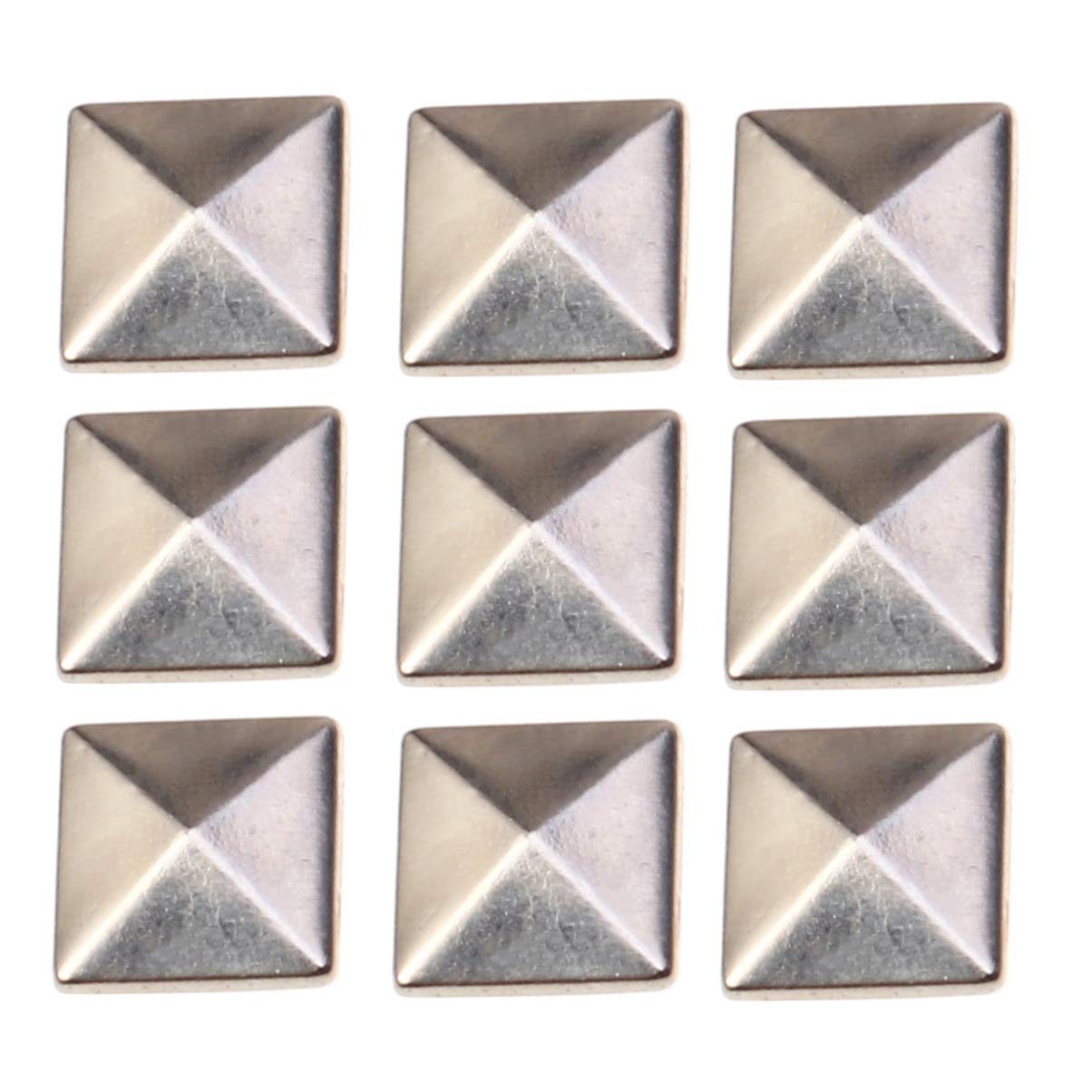 Amazon.com: EXCEART Fabric Rivets Spikes Pcs 10x10mm Iron on Flatback ...