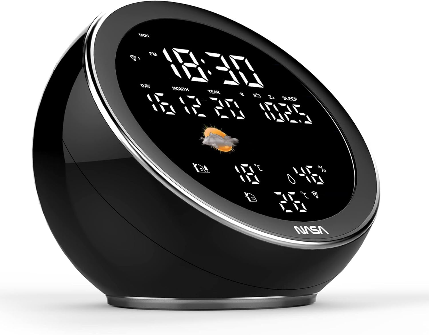 NASA WSP1500 Weather Station with Bluetooth Speaker – Black – BigaMart