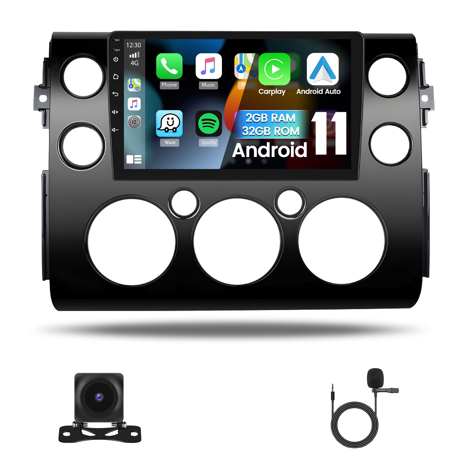 Buy Wireless CarPlay Android 11 Car Stereo for Toyota FJ Cruiser 2007 ...