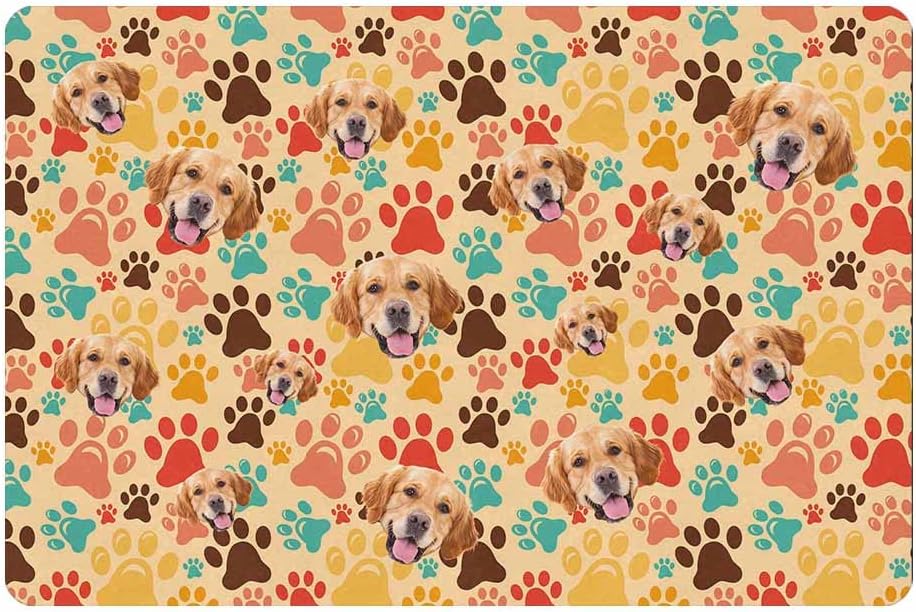 Amazon.com: XLHBPHI Custom Door mat Dog Welcome Mat with Face Dog House ...