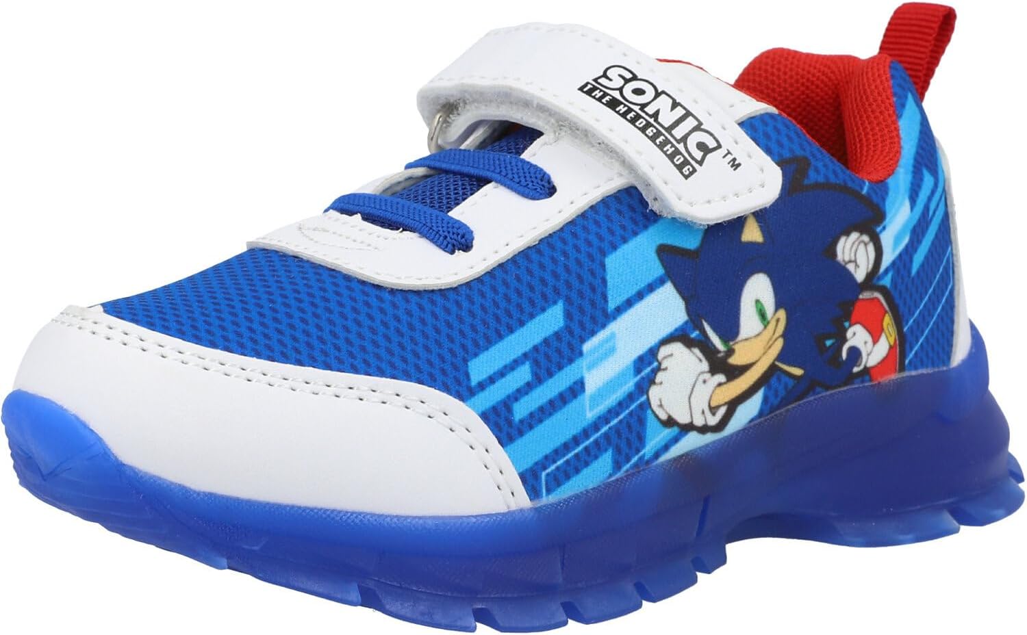 Amazon.com | Sonic The Hedgehog Trainers White/Cobalt Blue Synthetic ...