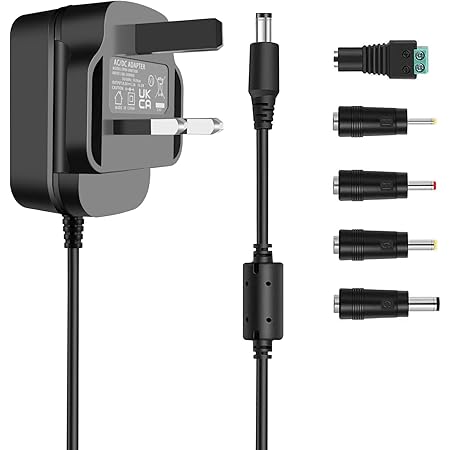 9V Power Supply 1.5A AC Adapter, 9Volt DC Cable Cord Transformer UK ...