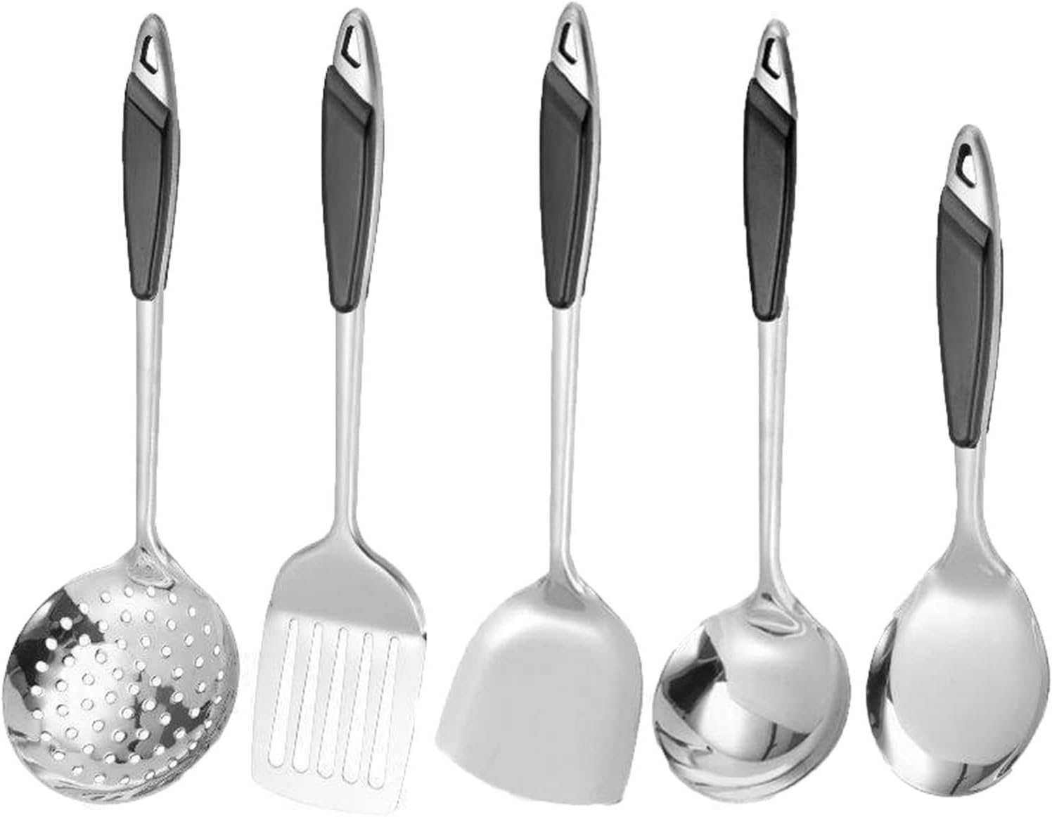 Amazon.com: Frying Spatula Slotted Spoon Soup Spoon Stainless Steel ...