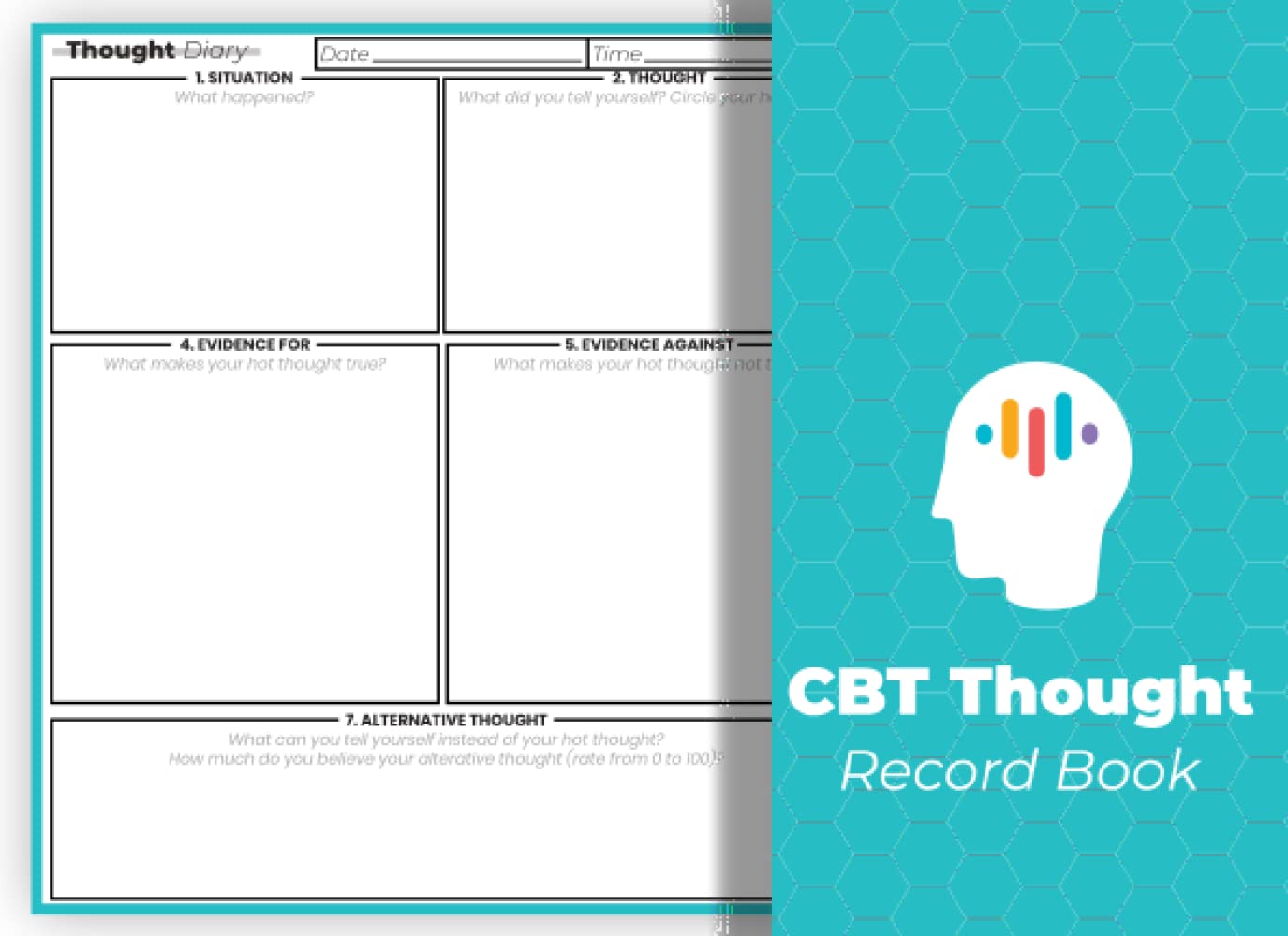 CBT Thought Record Book: Thought Record Worksheets For Cognitive ...