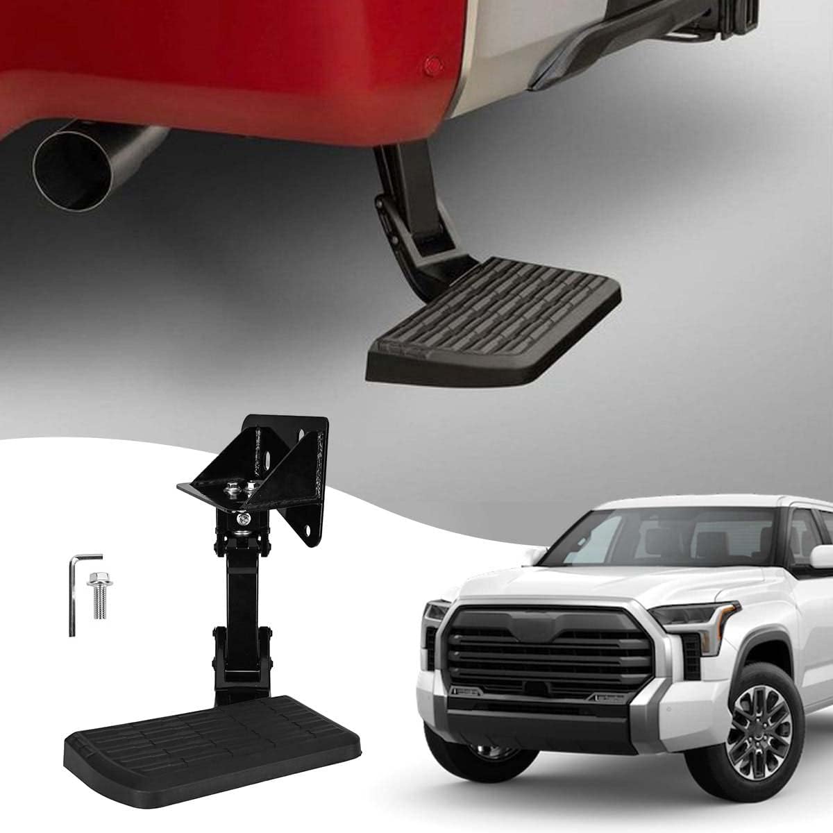 Amazon.com: Xomzema Rear Bed Step Tailgate Bedstep, Folding Truck Step ...