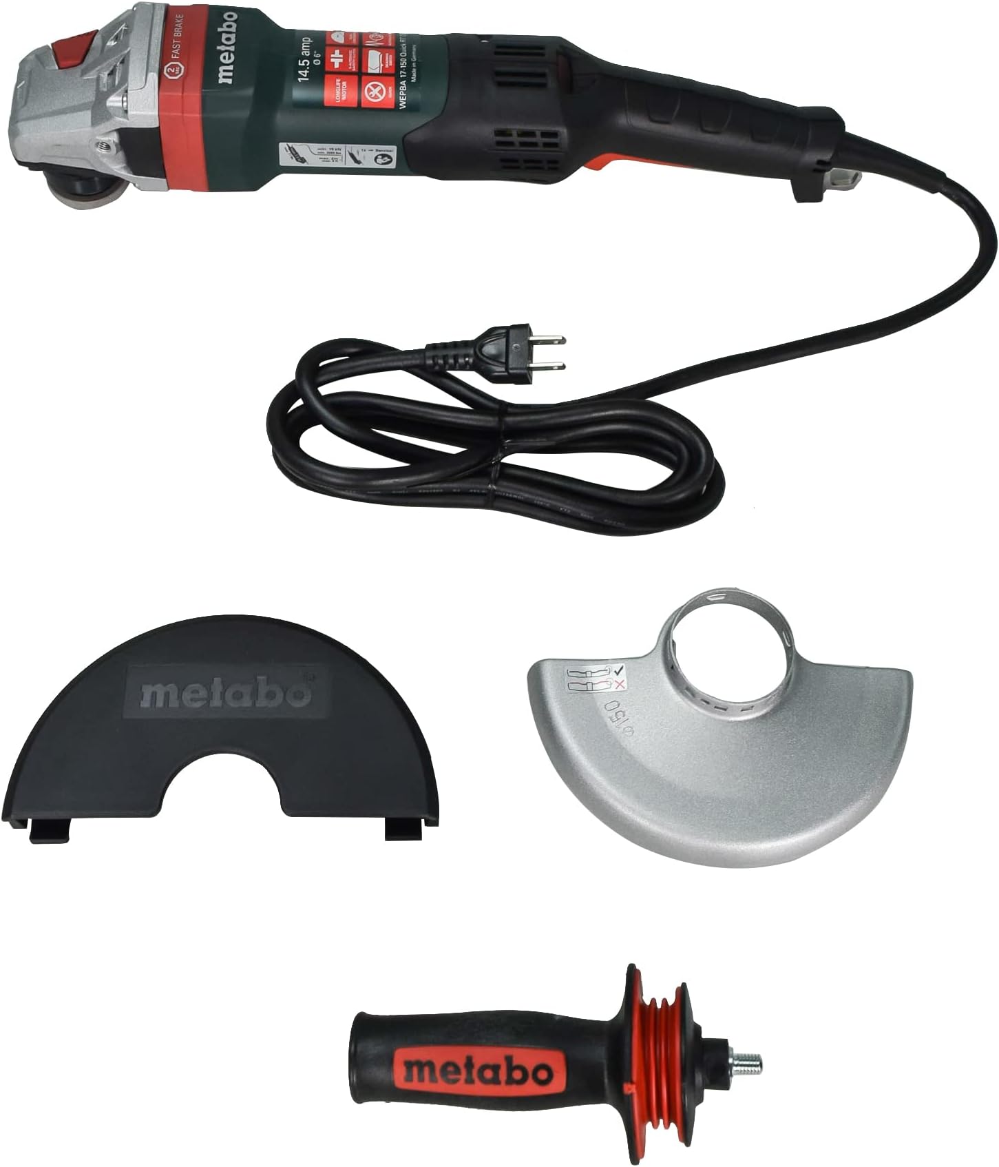 Metabo 600606420 WEPBA 17-150 Quick RT DS 6" Corded Angle Grinder ...