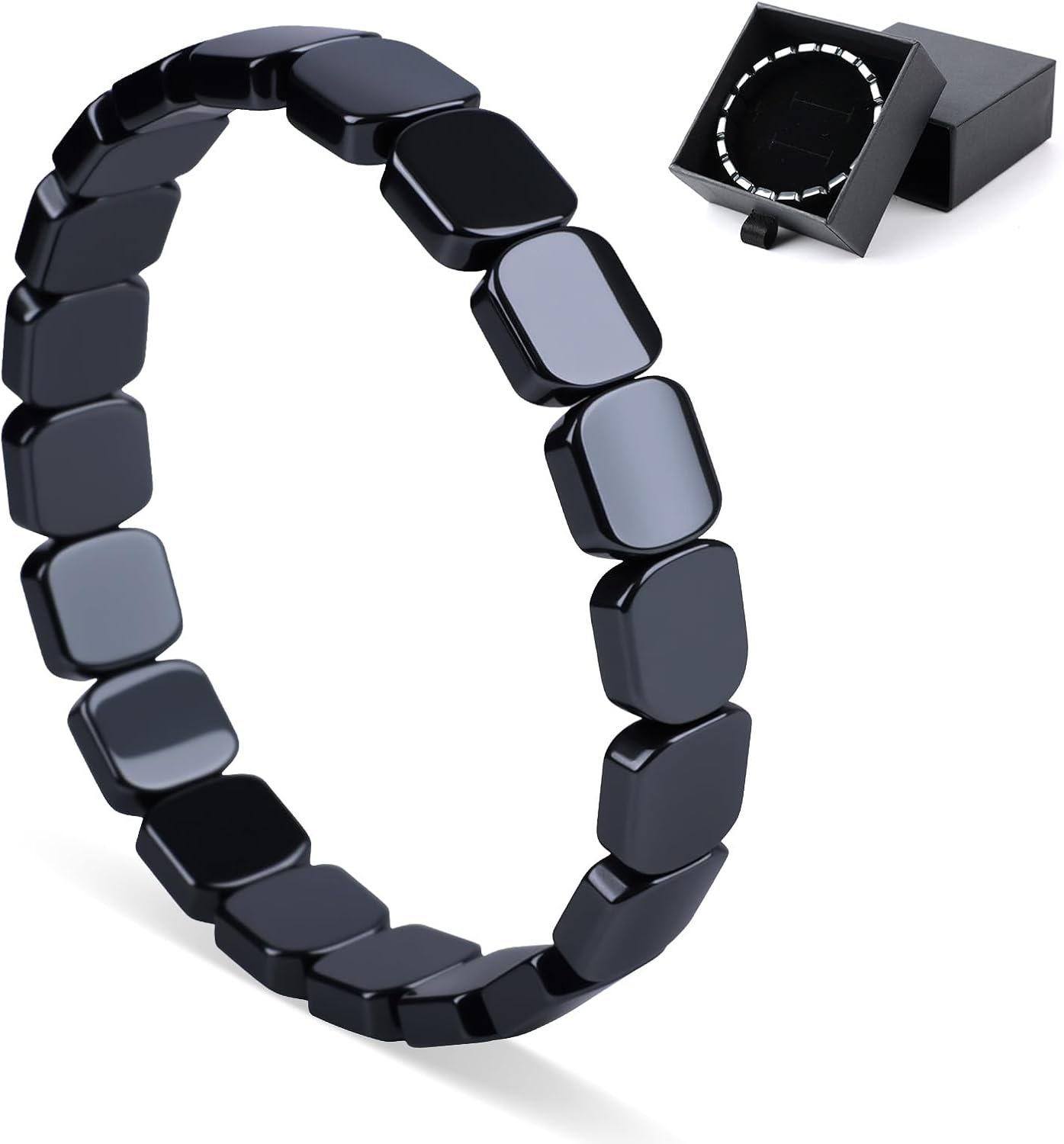 Amazon.com: SHANGFEI Hematite Bracelet Men - Reignites Masculine Energy ...