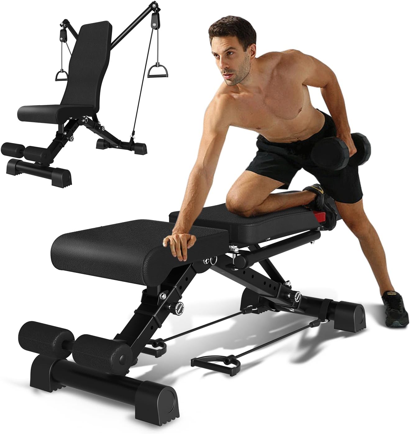 FINER FORM Multi-Functional Adjustable Weight Bench, Gym Bench for ...