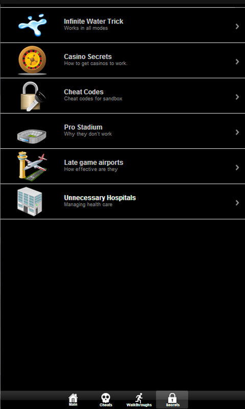 Sim City Cheats and Secrets - App on Amazon Appstore