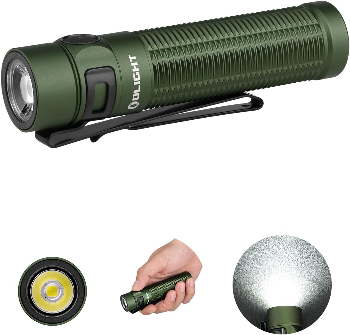 OLIGHT Baton3 Pro Max 2500 Lumens Rechargeable Compact EDC Flashlights ...
