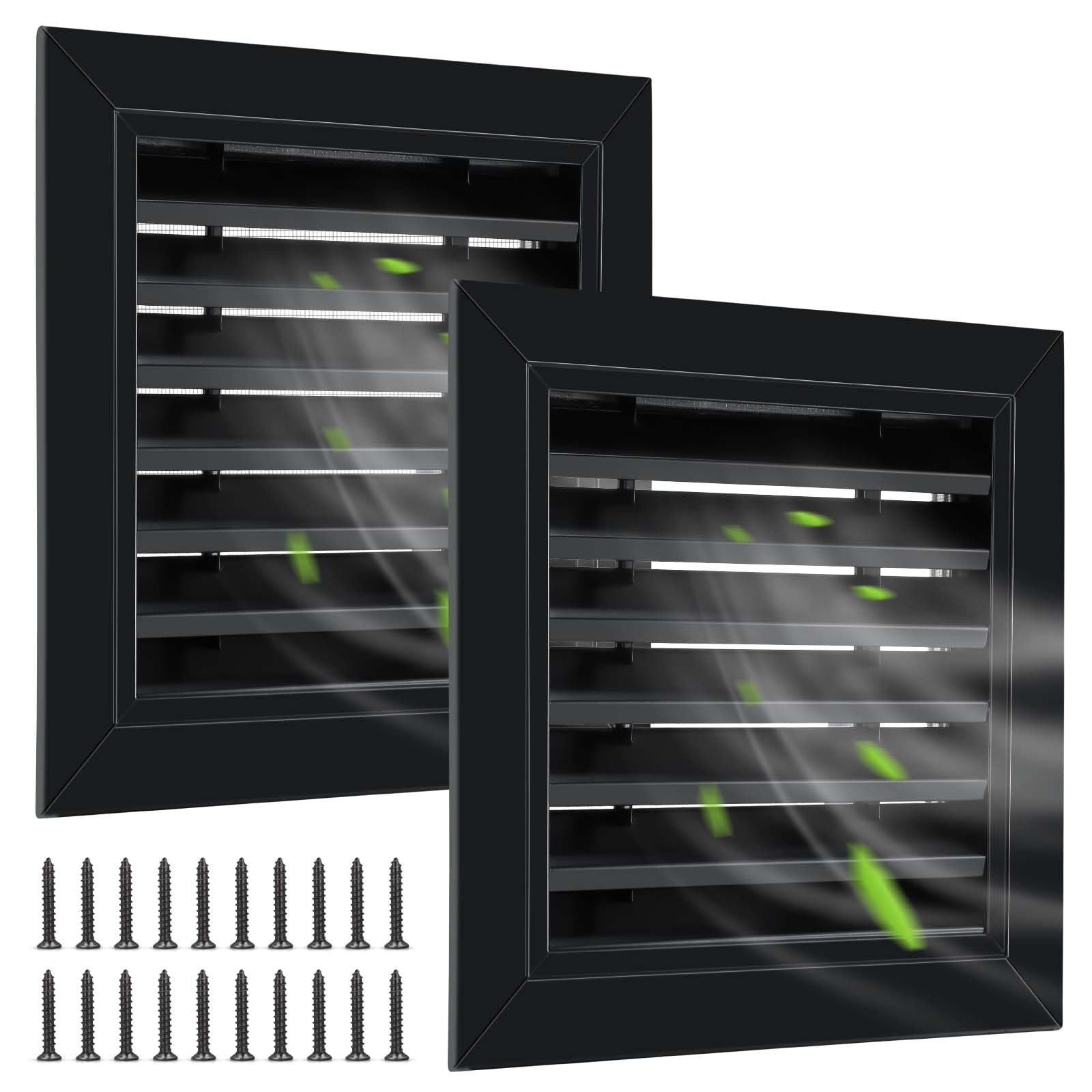 Snapklik.com : Gisafai 2 Pcs 10" X 10" Gable Vent Aluminum Alloy Wall ...