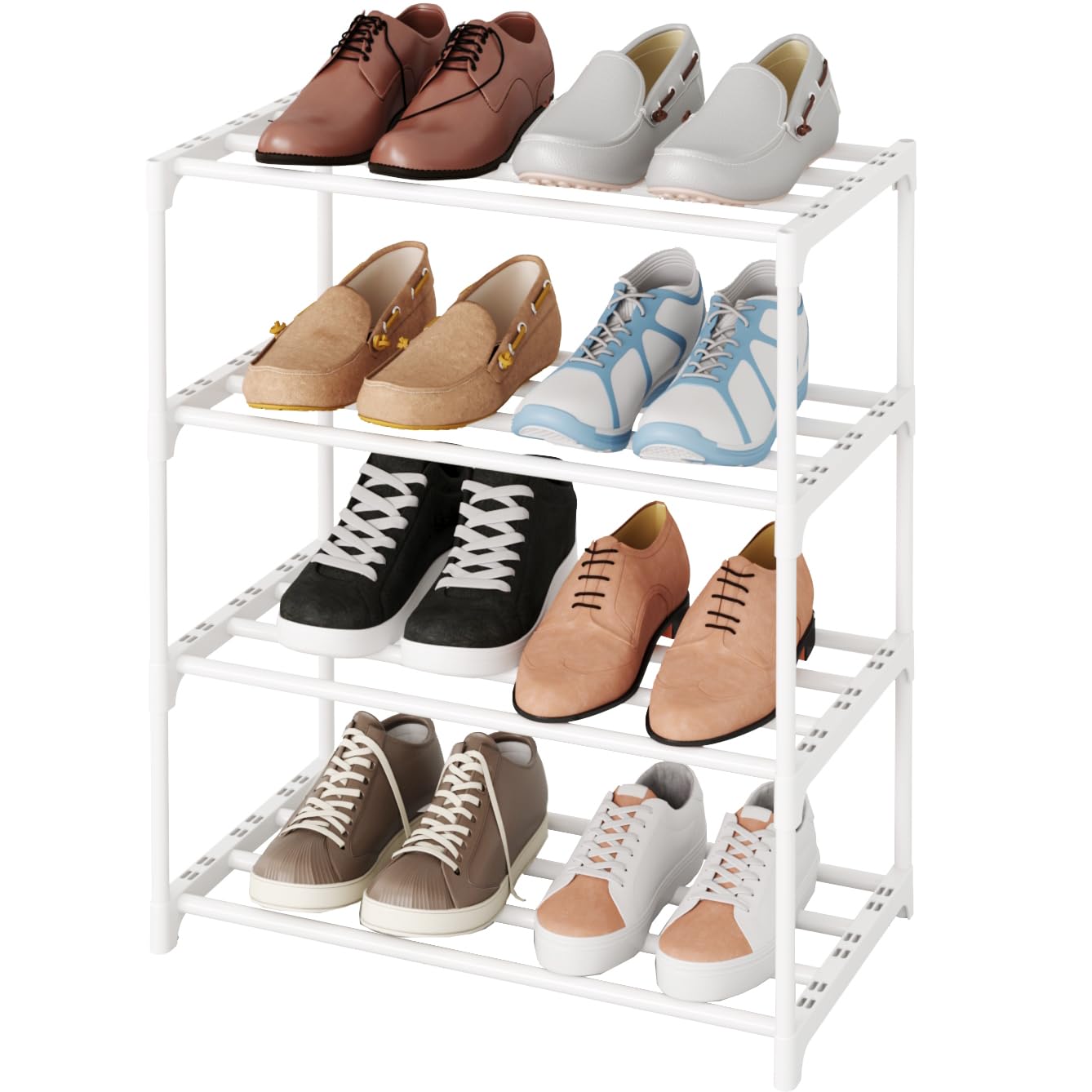 Amazon.com: TAUEHR Metal Small Shoe Rack,Stackable Kids Shoe Stand ...