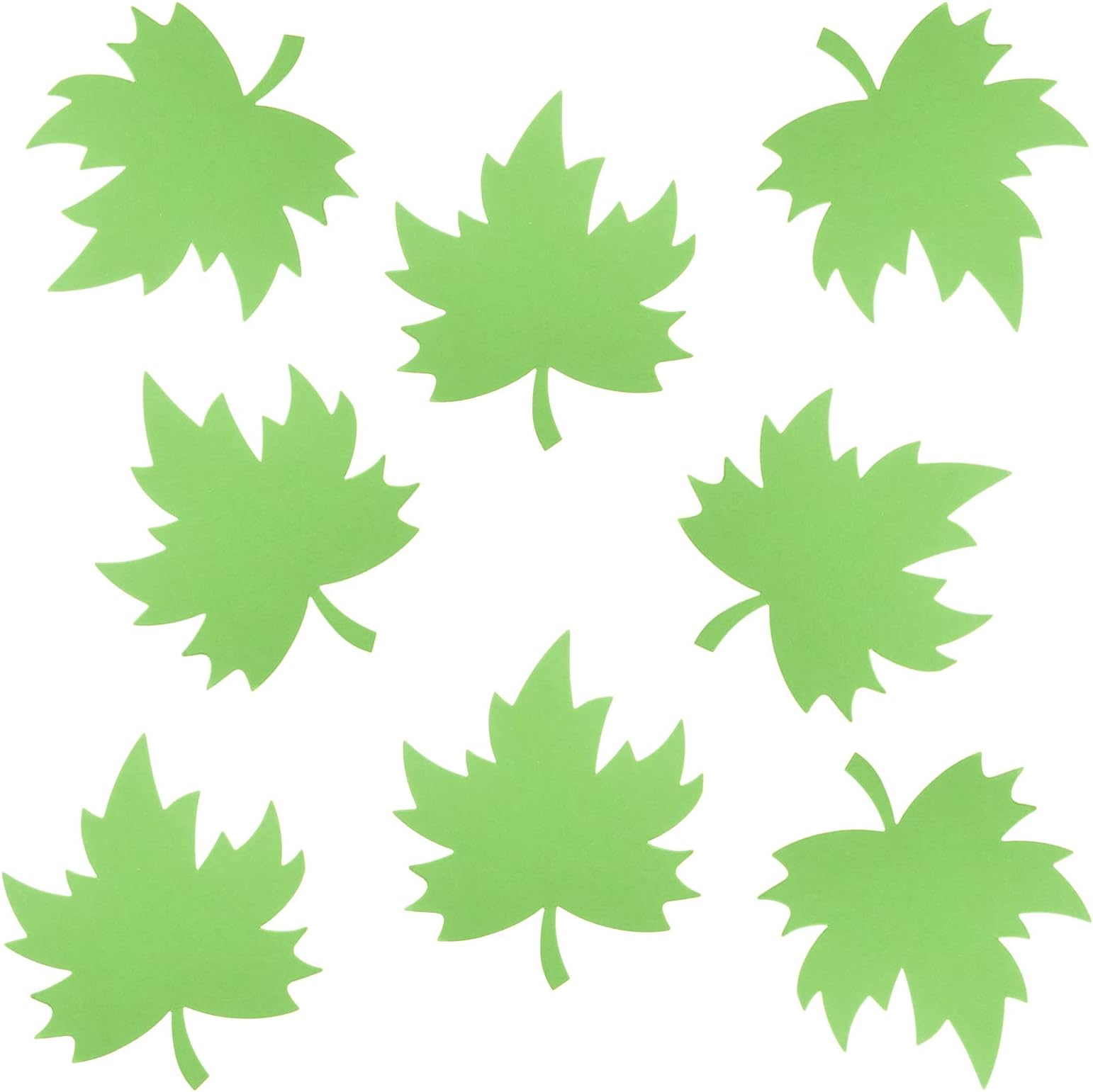 Amazon.com: 72 Pieces Maple Leaves Cutouts Paper Green Leaves Die Cuts ...