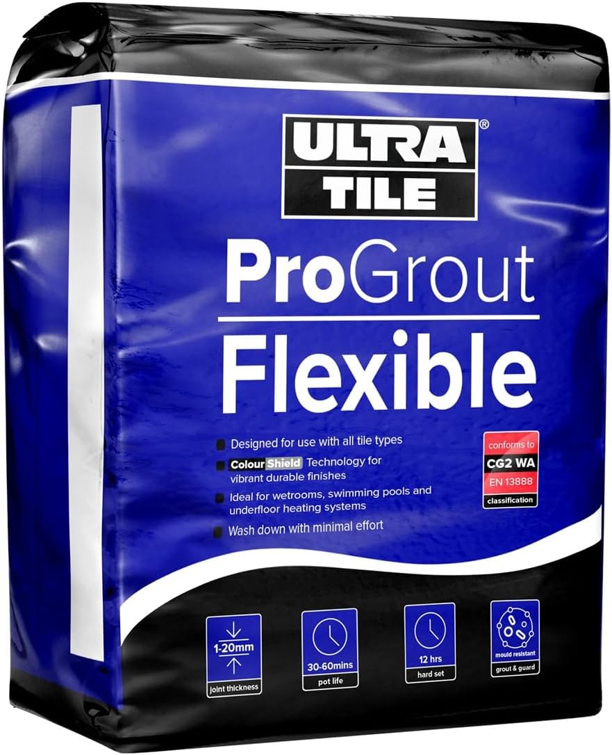 3kg Bag Flexible Grout by UltraTileFix - Silver Grey : Amazon.co.uk ...