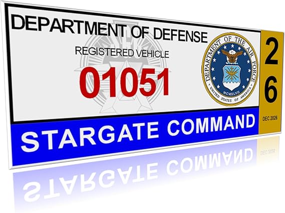 Amazon.com - 2026 Stargate Command Parking Stickers, Set of 2
