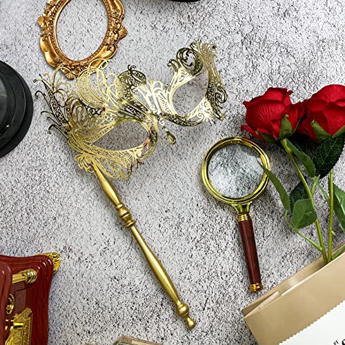 Women's Shiny Metal Masquerade Mask for Mardi Gras Party and Venetian ...