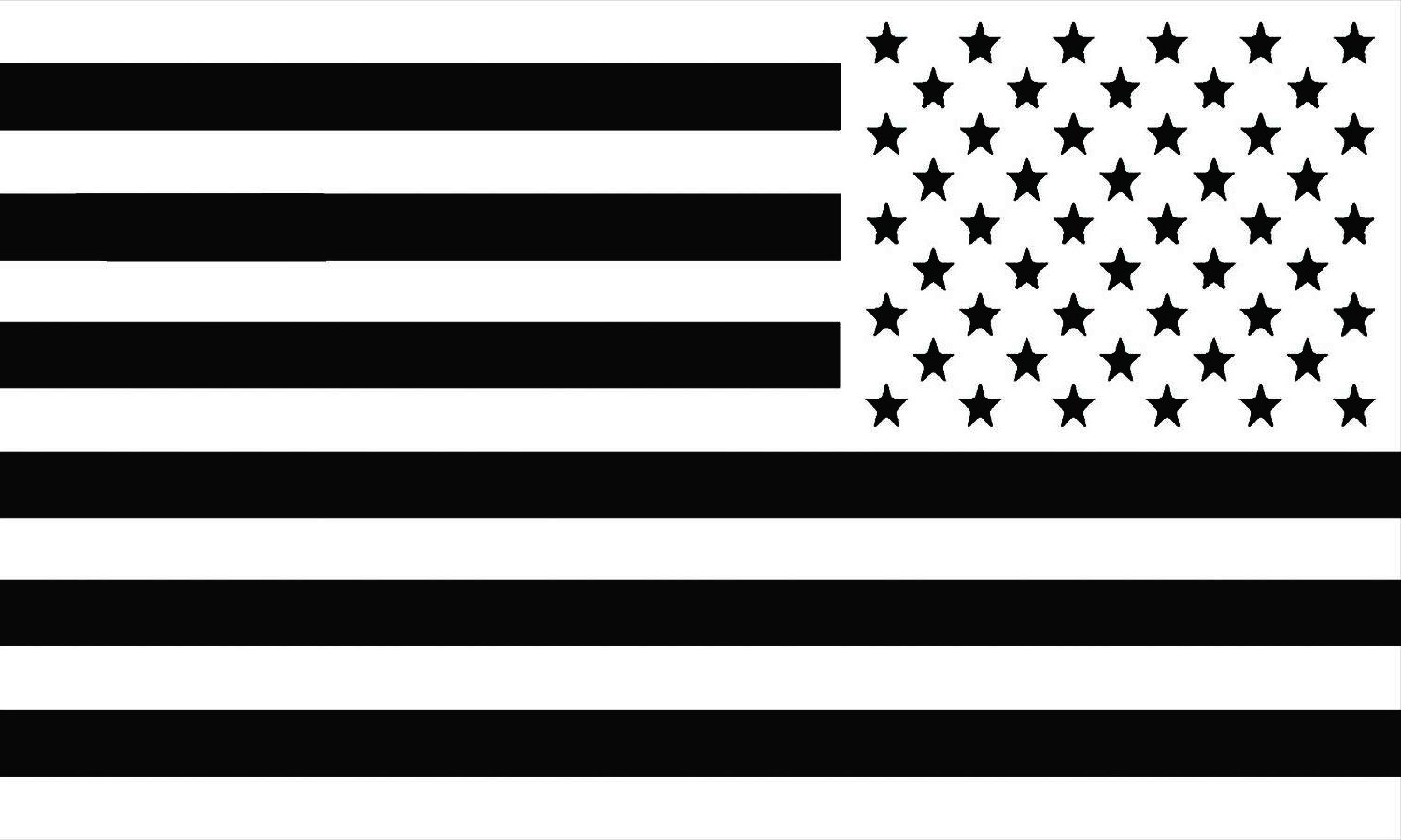 Us Flag Black And White Backwards