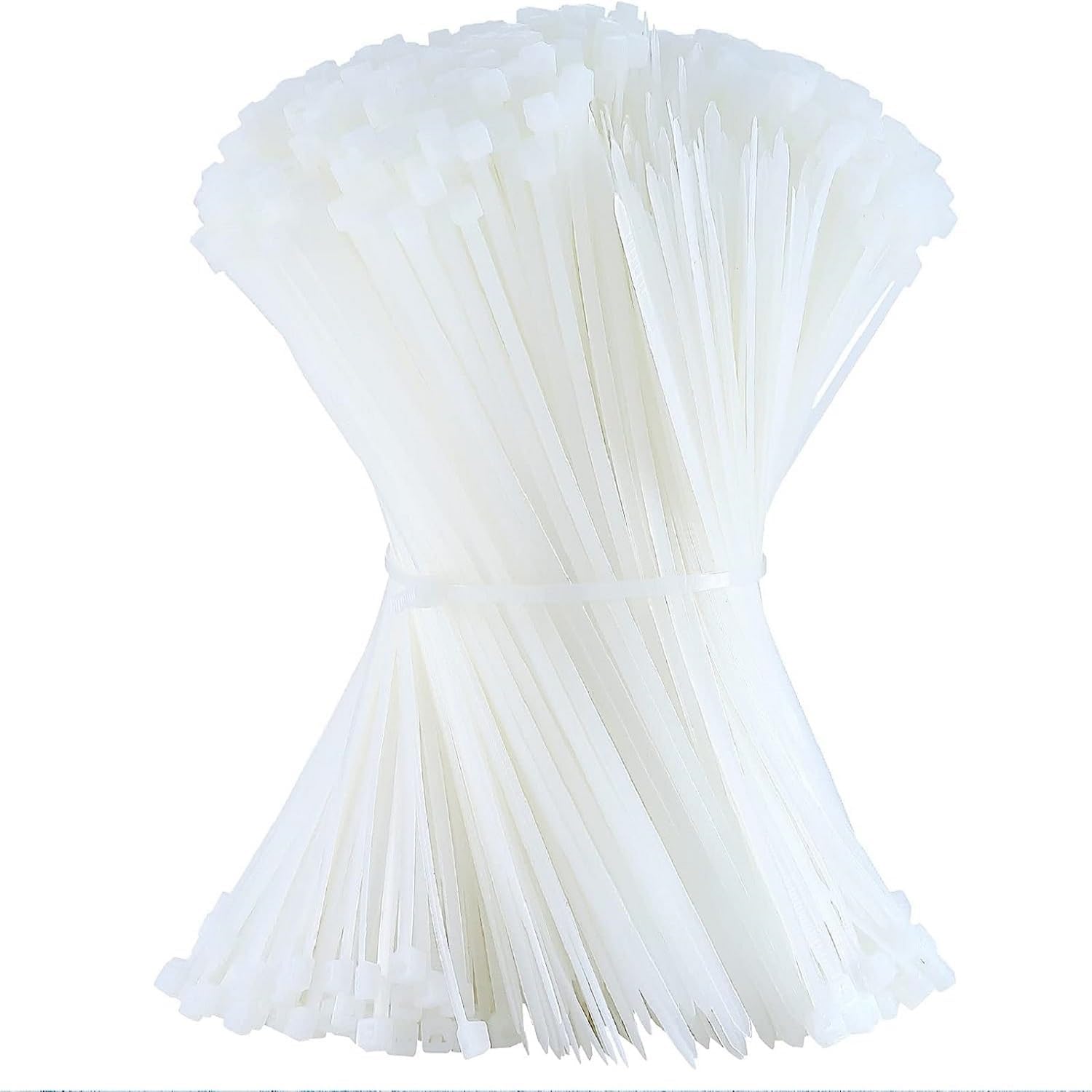 Amazon.com: White Zip Ties 8 Inch (1000 pack) Heavy Duty Self Locking ...