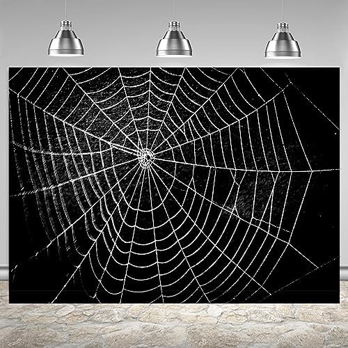 Amazon.com : Lofaris Spider Web Photography Backdrop Pure Black for ...