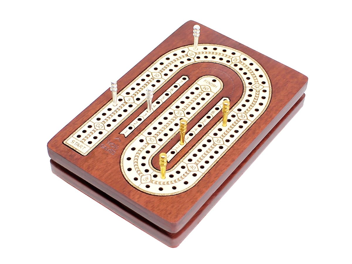 Amazon.com: House of Cribbage - 2 Track (Loop Shape) - Wooden Travel ...